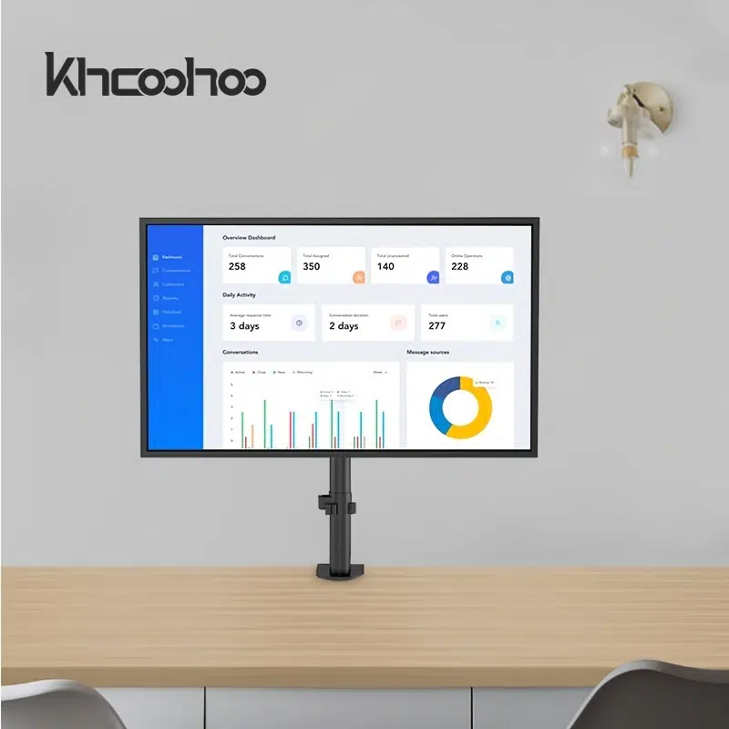 Buy 1pc Single Screen Clamping Type Monitor Stand 13-27 Inch Liftable ...