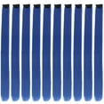 MORICA Colored Hair Extension, 10 PCS Crystal Blue Clip in Hair ...