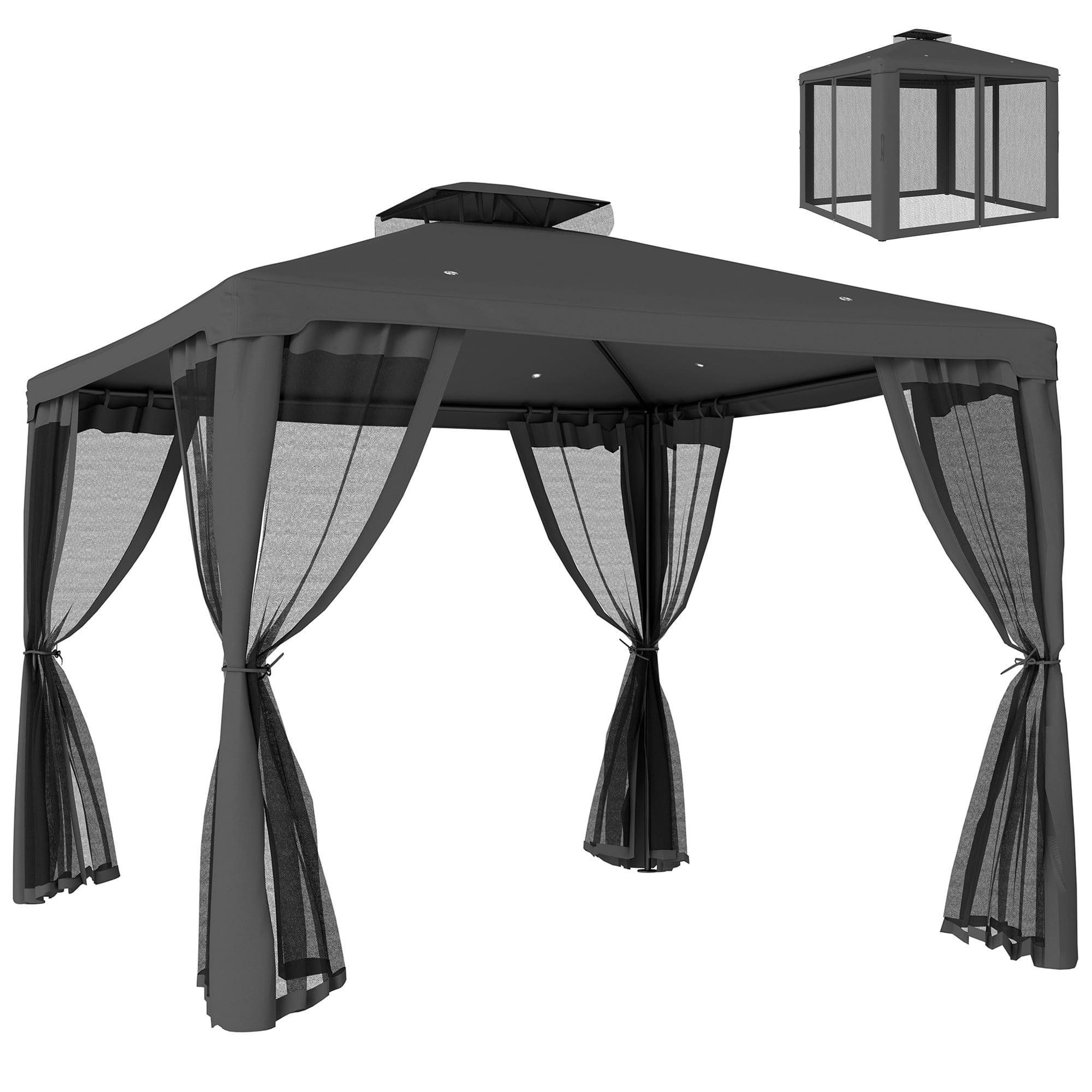 Click here for Outsunny 9.6x9.6 Outdoor Patio Gazebo Pavilion Can... prices