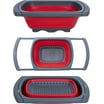 Collapsible silicone colander and strainer [2 piece set], 7.8 inches to ...