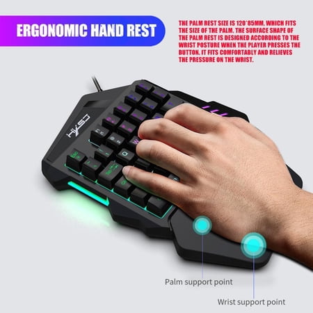 Gaming Keyboard Mechanical Backlit -Handed Keyboard Left Hand Small ...