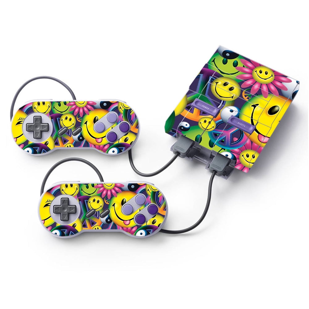 Skin Decal Wrap Compatible With Nintendo Super NES Classic Sticker ...