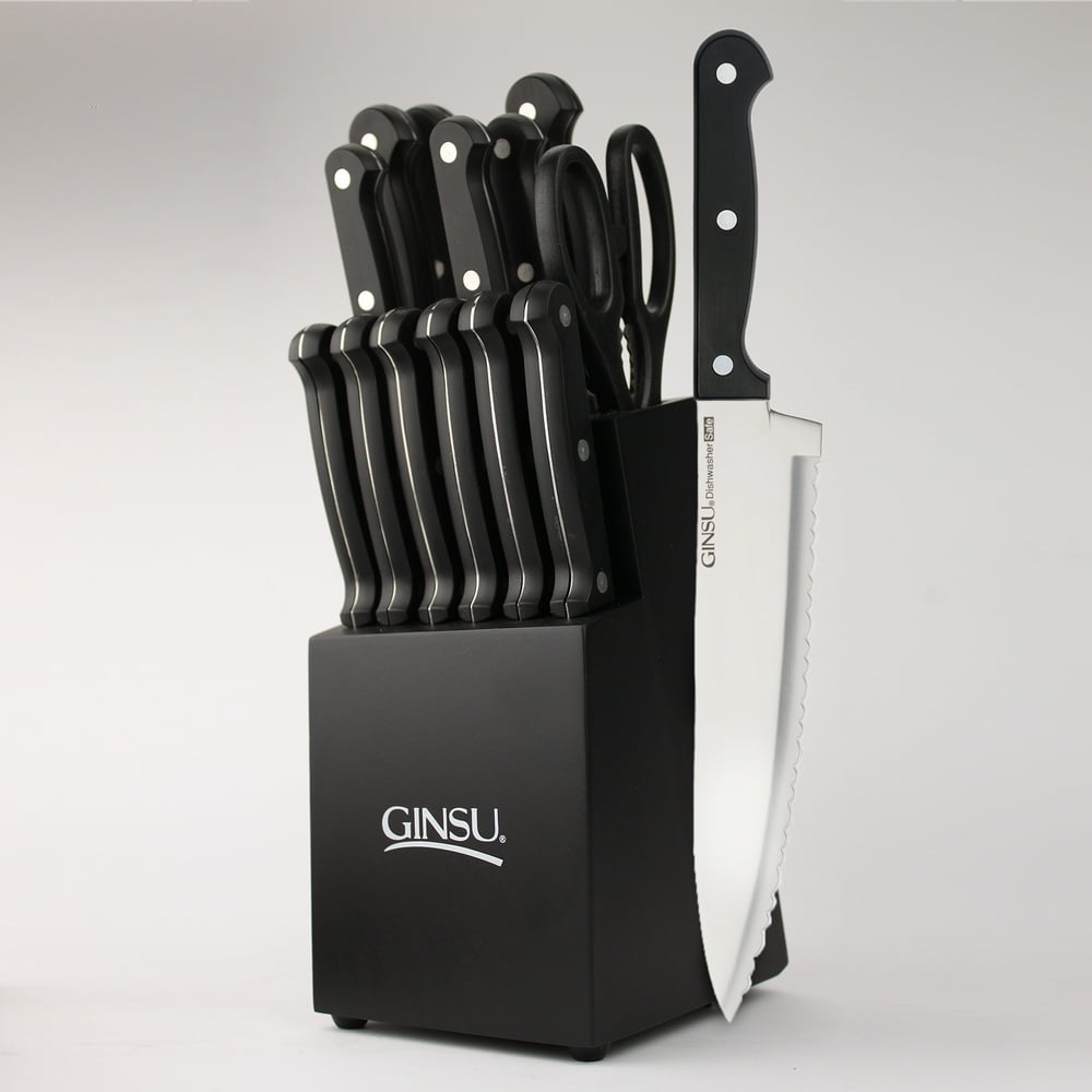 Ginsu Dishwasher SAFE Series 14-Piece Stainless Steel Serrated Knife ...
