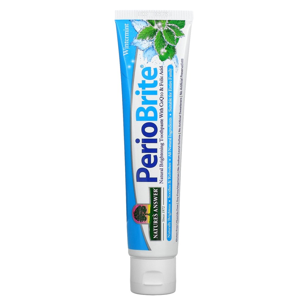 Nature's Answer PerioBrite, Natural Brightening Toothpaste with CoQ10 ...