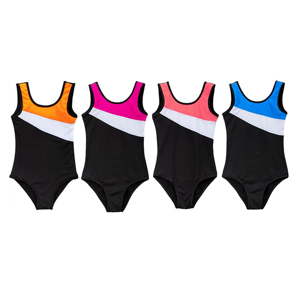 Gymnastics Leotards For Little Girls Color Collision Sparkly Ballet ...