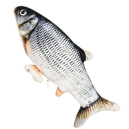 CAROOTU Electric Flopping Fish 10.5" Moving Fish Plush Toy Realistic ...