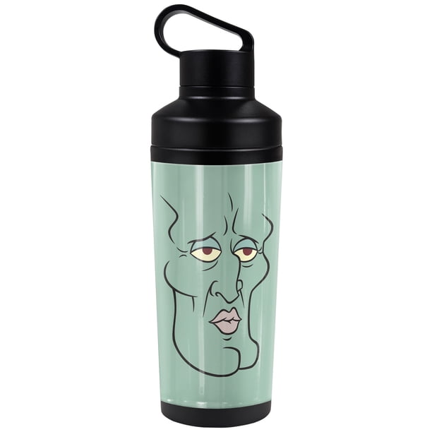 Spongebob Official Squidward Handsome Face 18 oz Insulated Water Bottle ...