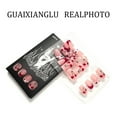Pack of 24 Artificial Nails Valentines Day Manicure Glitters Heart ...