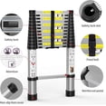 12.5FT Telescoping Ladder, Portable Aluminum Extension Ladder w ...