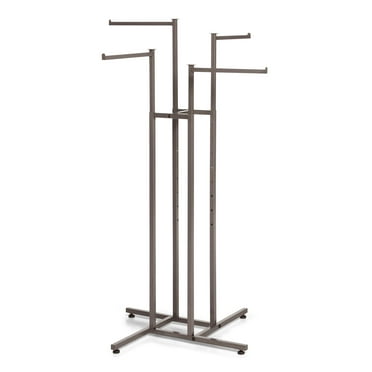 SSWBasics 4 Way Adjustable Apparel Clothing Display Rack with Straight ...