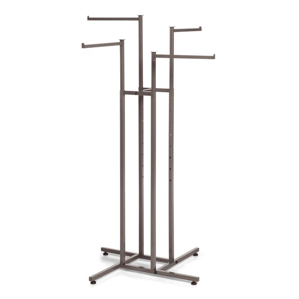 4-Way Clothing Rack with Straight Arms (Raw Steel) - Walmart.com