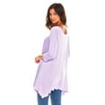 Simplicitie Womens 3 4 Sleeve Loose Fit Flare Swing T Shirt Tunic Top