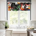 Electric Guitar Kitchen Curtains Valance and Tier Set Colorful Guitar ...