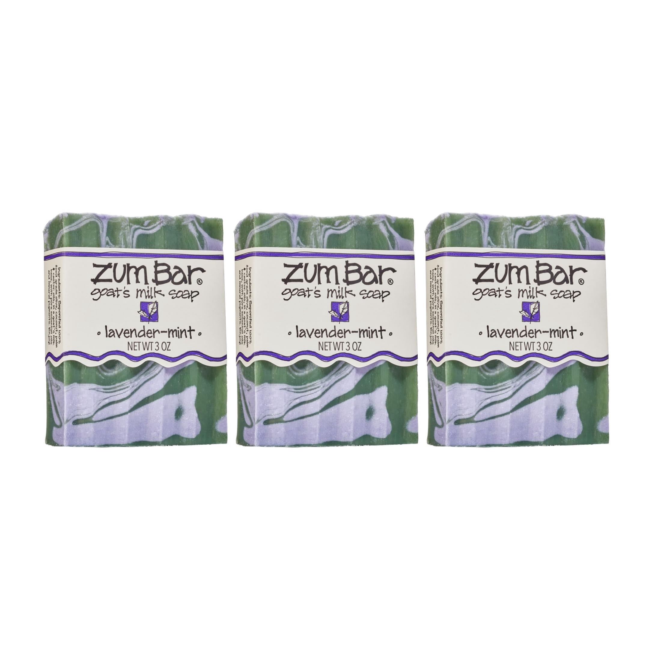 Jabón Indigo Wild Zum Bar con leche de cabra, lavanda y menta, 90 ml, 3 ...