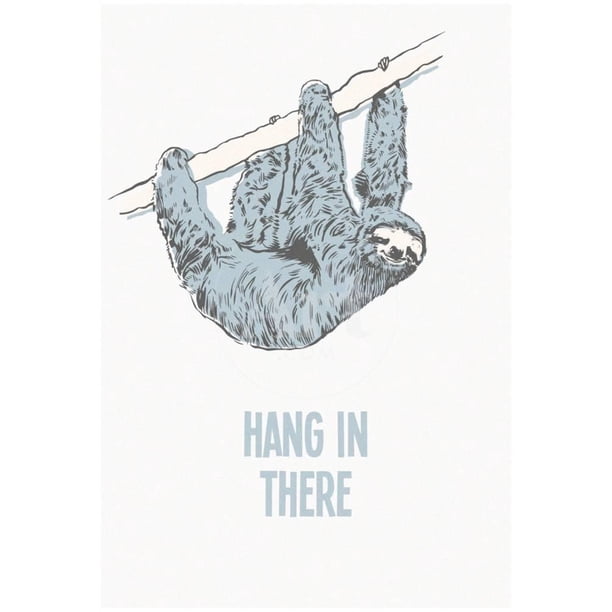 Hang in There Vertical Sloth Poster 13x19 Sold by Art.Com - Walmart.com