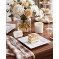 100 Pieces Clear Rose Gold Square Plastic Plates - 6 Inch Disposable ...