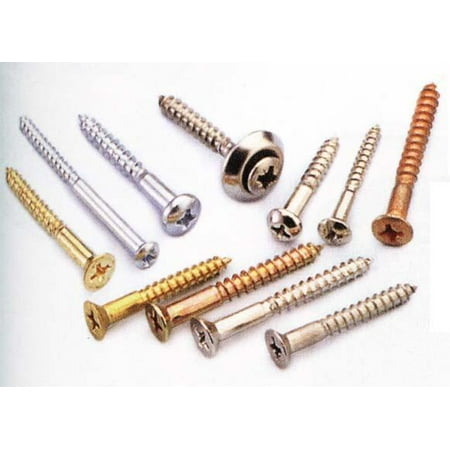 WHS-2361-RH - SCREW WOOD #12X2IN ROBERTSON ROUND HEAD NICKEL PLATED (6 ...