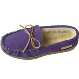 Alpine Swiss Sabine Womens Indoor Suede Shearling Moccasin Slippers ...