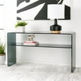 SAFAVIEH Dash Modern Glass Console Table, Clear/Gray - Walmart.com