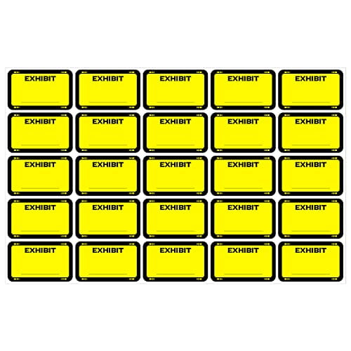 Exhibit Labels