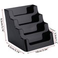 2 Packs 4-Tier Acrylic Business card Holder Stand Clear Desktop Index ...