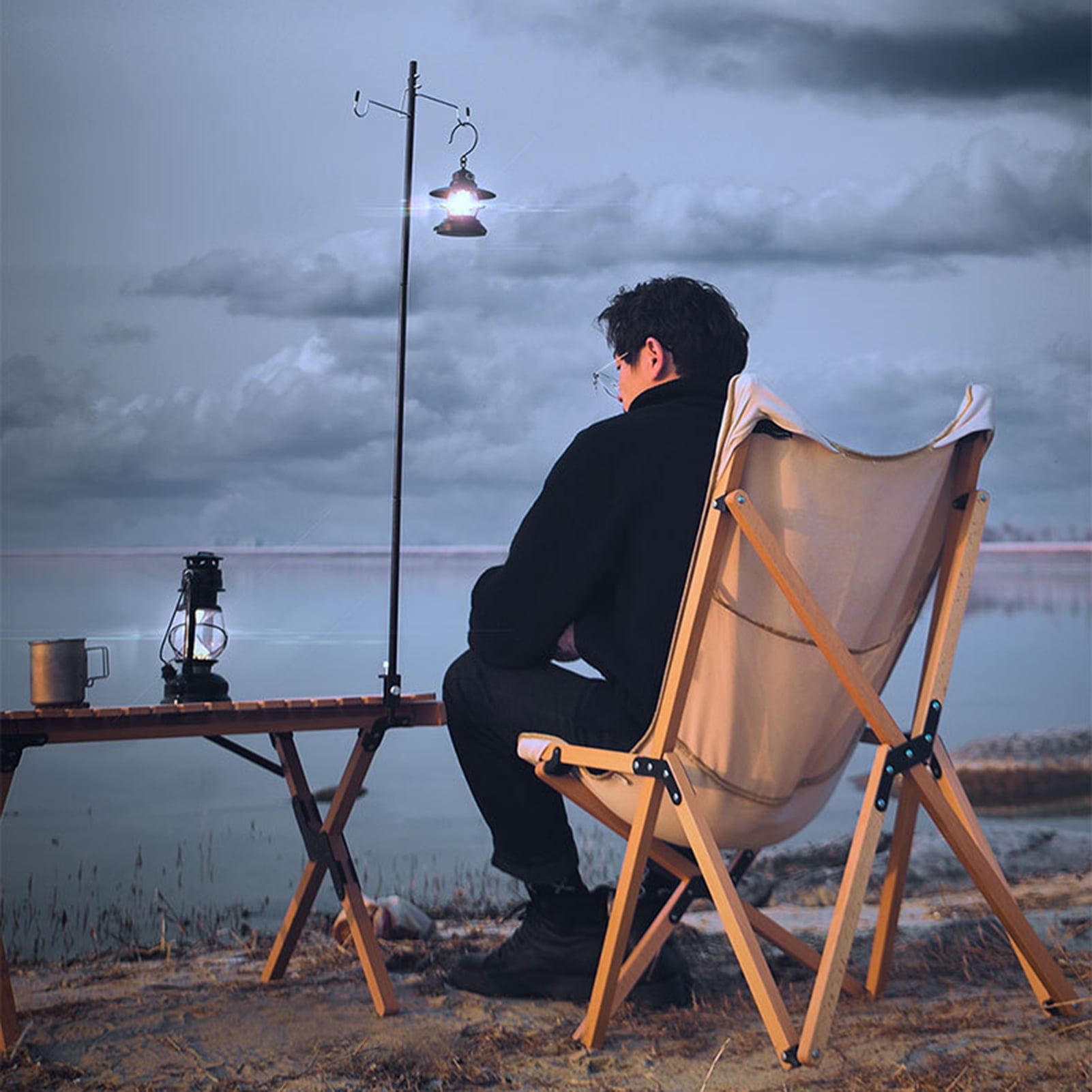 Windfall Foldable Lamp Pole, Lamp Pole Detachable Collapsible Design ...