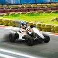 TOBBI 24V Kids Electric Drifting Go Kart UP to 8MPH W/ Helmet Set Music ...