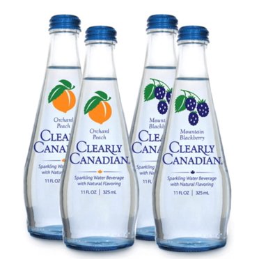Clearly Canadian Mountain Blackberry Sparkling water, 24-Pack, 12 oz ...