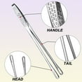 3 Pcs 9.4inch Korean BBQ Tongs Stainless Steel Kitchen Tweezers Grill ...