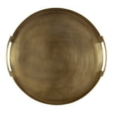 Kate and Laurel Myo Transitional Metal Round Tray, 15 x 15, Brass ...