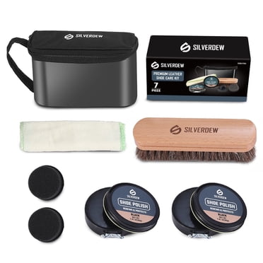 KIWI Select Wooden Shoe Valet Kit with Shine Accessories - Walmart.com