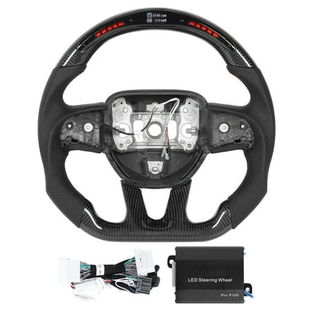 ANGGREK Carbon Fiber LED Lights Display Steering Wheel Fit For ...