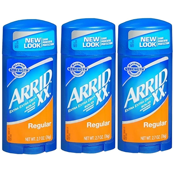 Pack of (3) Arrid XX Regular, Extra Extra Dry, Solid Antiperspirant ...