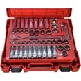 Milwaukee 48-22-9010 1/2 in. Drive SAE/Metric Ratchet and Socket Mechanics Tool Set (47-Piece ...