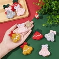 8Pcs 4 Colors Wool Felt Craft Christmas Bell for DIY Keychain Ornament ...