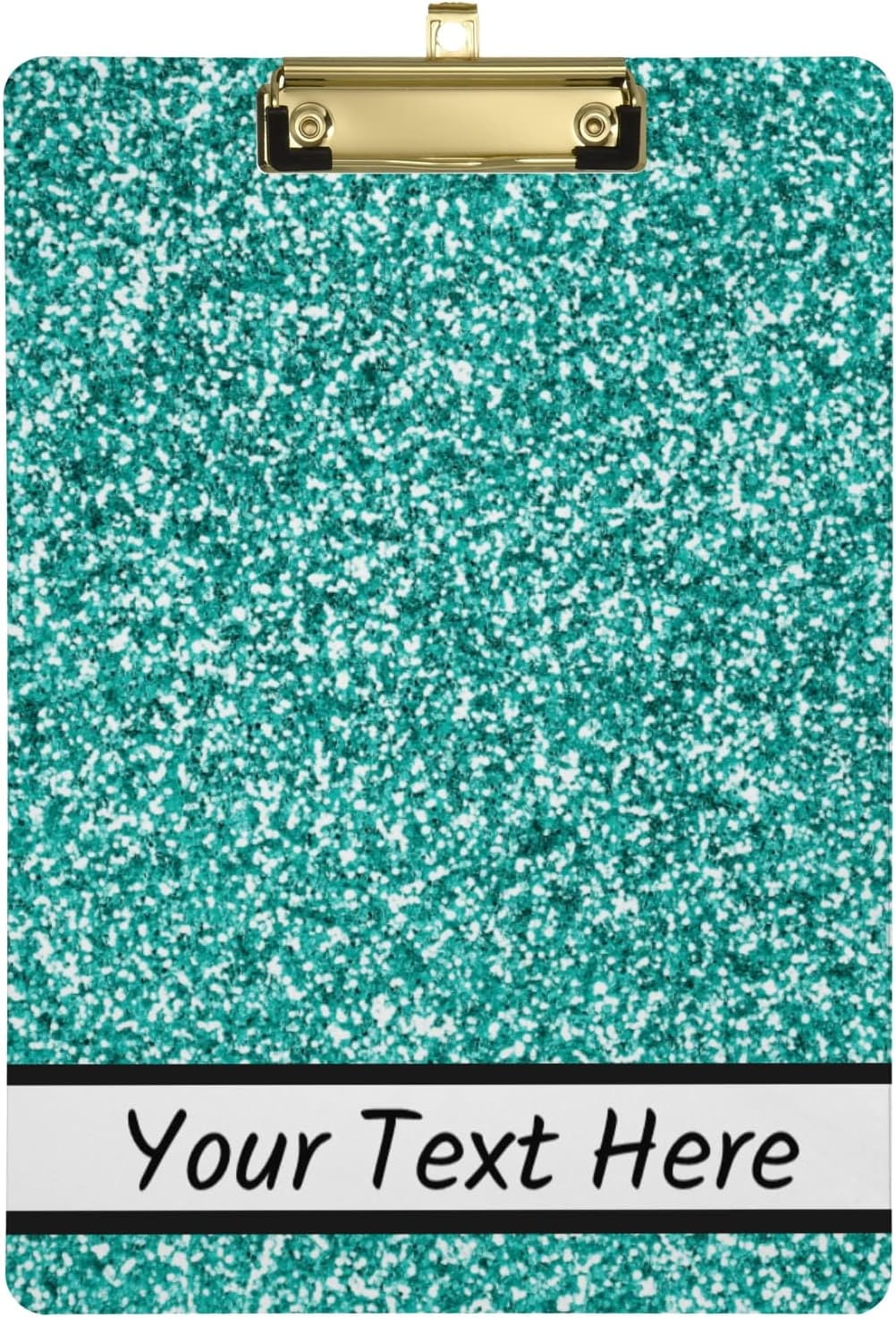 ZHANZZK Teal Glitter Clipboard Hardboard Wood Nursing Clip Board and ...