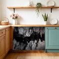 Abstract Stone Cabinet Curtains for Kitchen 11"Wx13"L, Modern Artistic ...