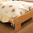 Soft Padded Wooden Cat Bed, Raised Edge Pet Sleeping Bed, Removable ...