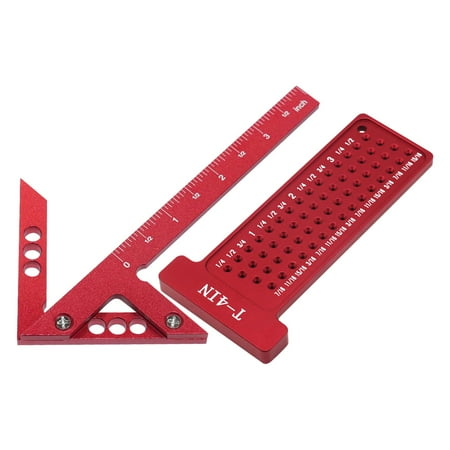 DYNWAVECA Angle Line Center Line Gauge And T Type Ruler Aluminum Alloy ...