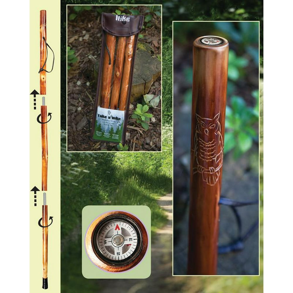 TAKE A HIKE COMPASS WALKING STICK W - Walmart.com - Walmart.com