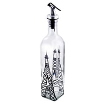 Grant Howard Gaudi Embossed Decorative Glass Oil and Vinegar Cruet with ...