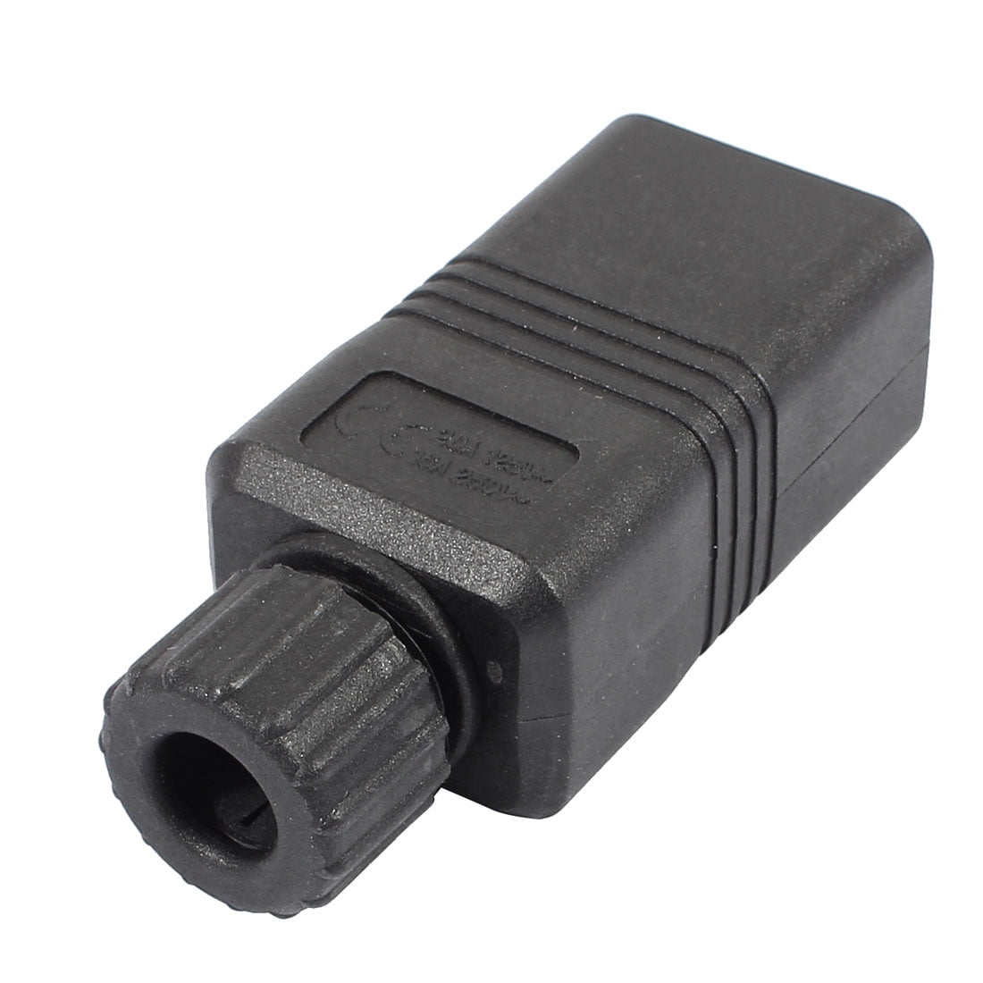 IEC 320 C20 Rewirable Connector 16A/20A 250V Black Male Inlet | Walmart ...