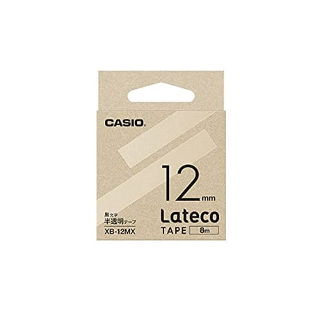Casio Label Writer Lateco Refill Tape Translucent Black Letters 12mm XB ...