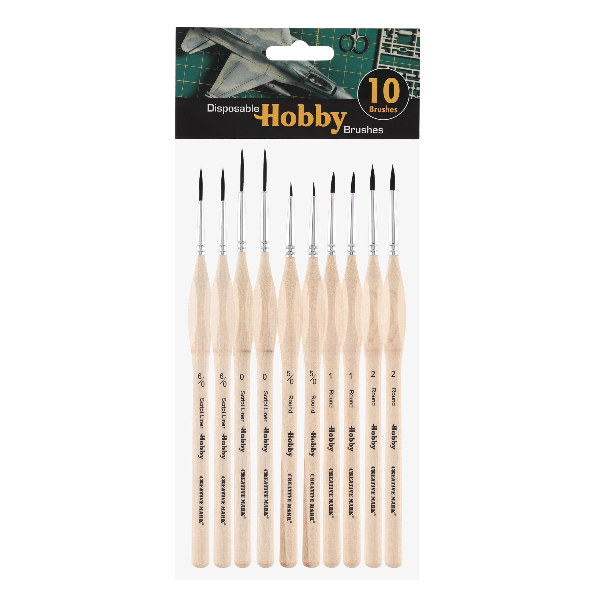 Creative Mark Disposable Detail Brushes - Disposable Hobby Brushes for One-Time Use Painting ...