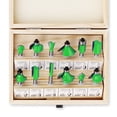 12Piece 1/4Inch Shank Carbides Router Bit Set For Woodworking With ...