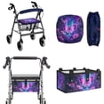 COEQINE Rollator Seat & Roller Bar Covers with Carry Storage Carrier ...
