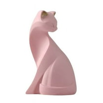 WEISIPU Resin Pink Cat Statue Figurines Bookshelf Desktop Ornament ...