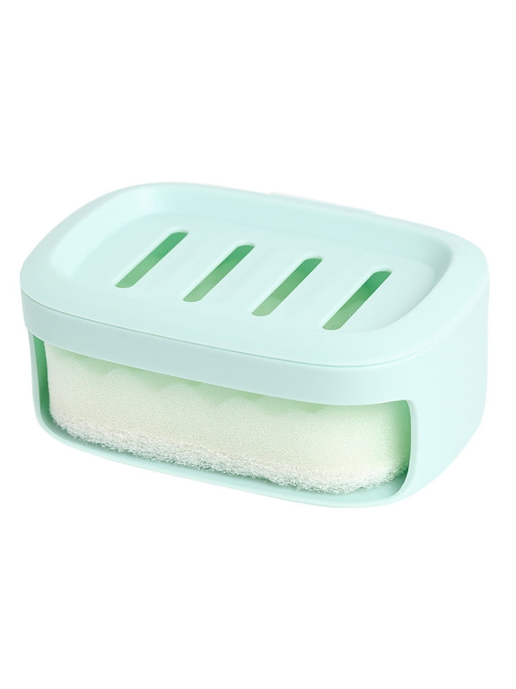 OAVQHLG3B Suction Cup Wall-mounted Soap Box Bathroom Double Soap Rack ...