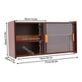 Small Kitchen Pantry Cabinet Wall Sideboard w/ Glass Doors Cupboard ...