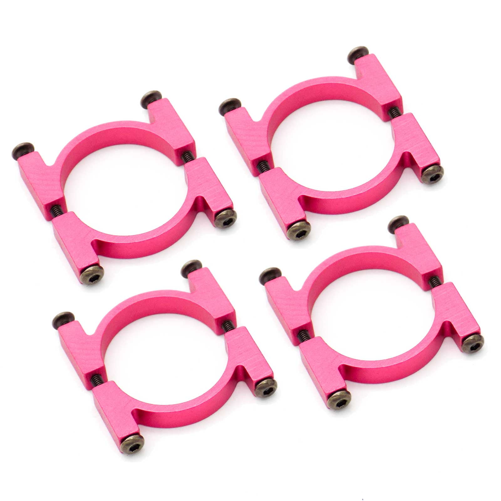 4sets 25mm CNC Aluminum Tube Clamp Mount (Red Anodized) - Walmart.com